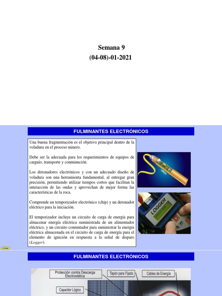 Detonadores y Boosters en Minería | PDF | Electricidad | Perforar