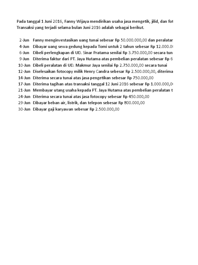 JU, Buku Besar, Neraca Saldo | PDF