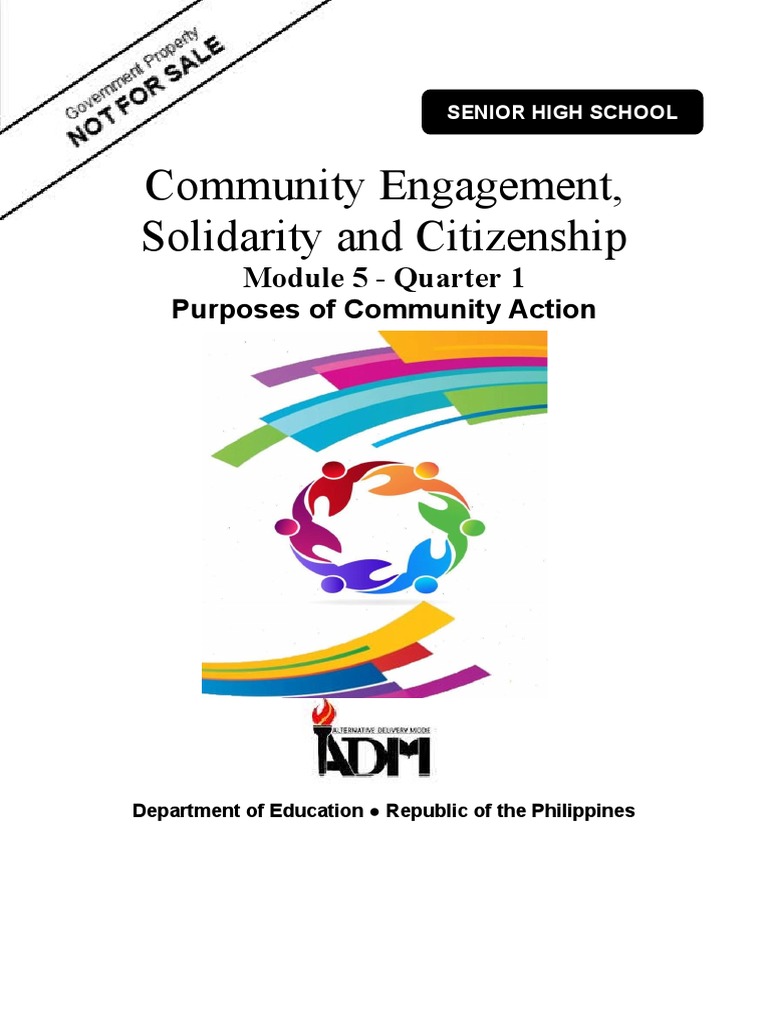 Community Engagement, Solidarity and Citizenship: Module 5 - Quarter 1 ...