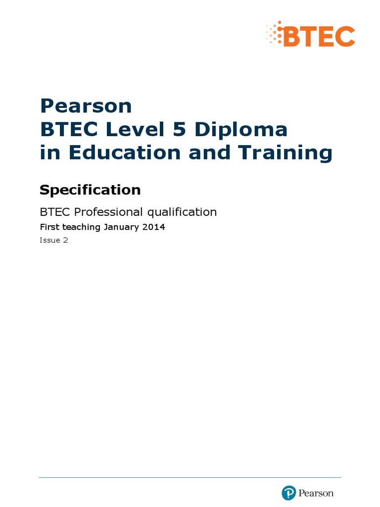 BTEC LVL L5 EduTrain | PDF | Educational Assessment | Teachers