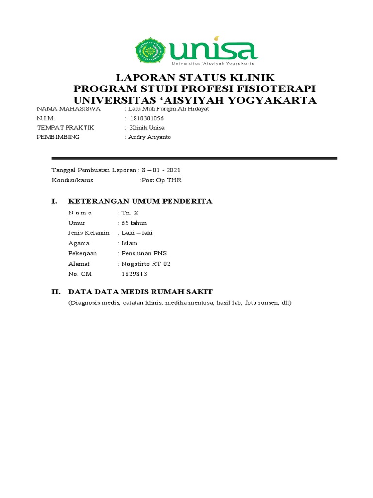 SK THR Lalu Muh Furqon Ali Hidayat 1810301056 | PDF