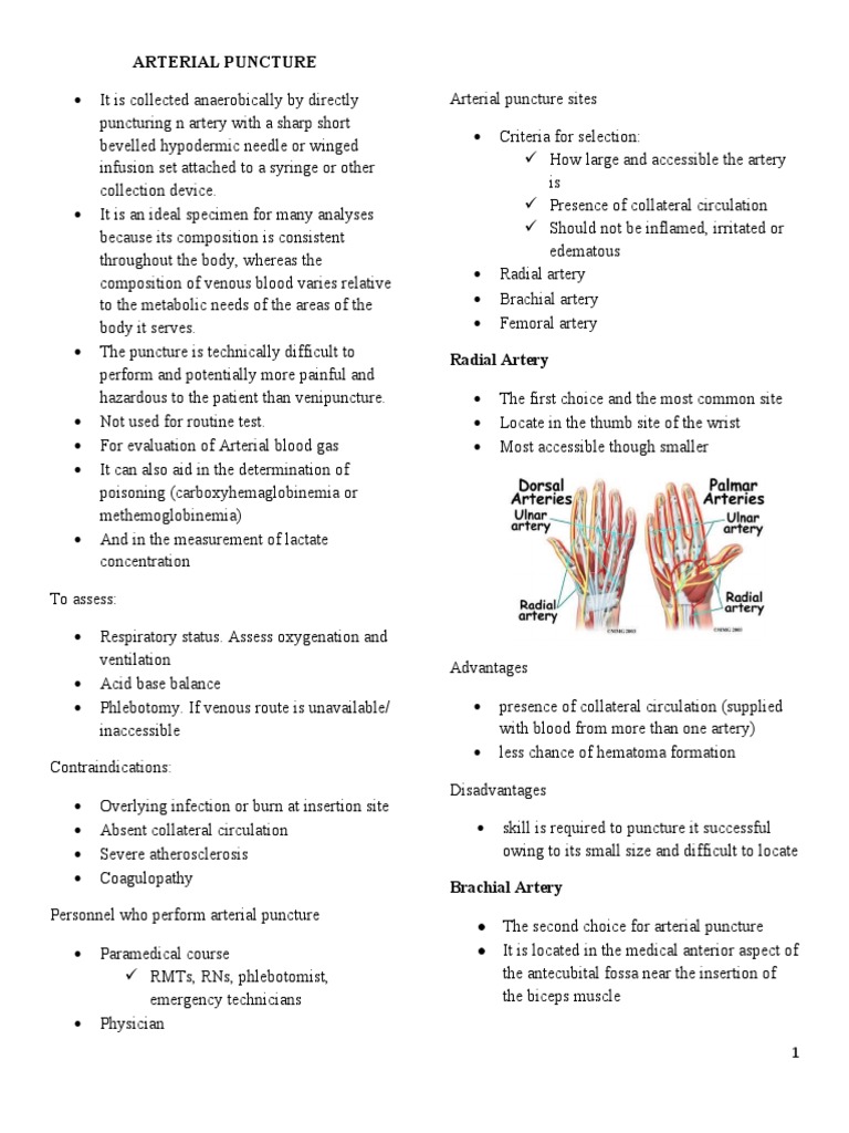 Arterial Puncture | PDF | Artery | Syringe