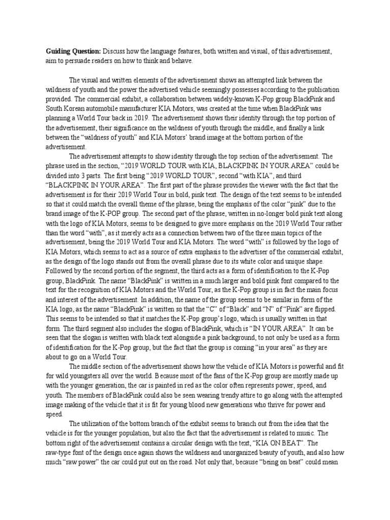 Jamie Chung Formative Paper 1 | PDF | Logos | Advertising