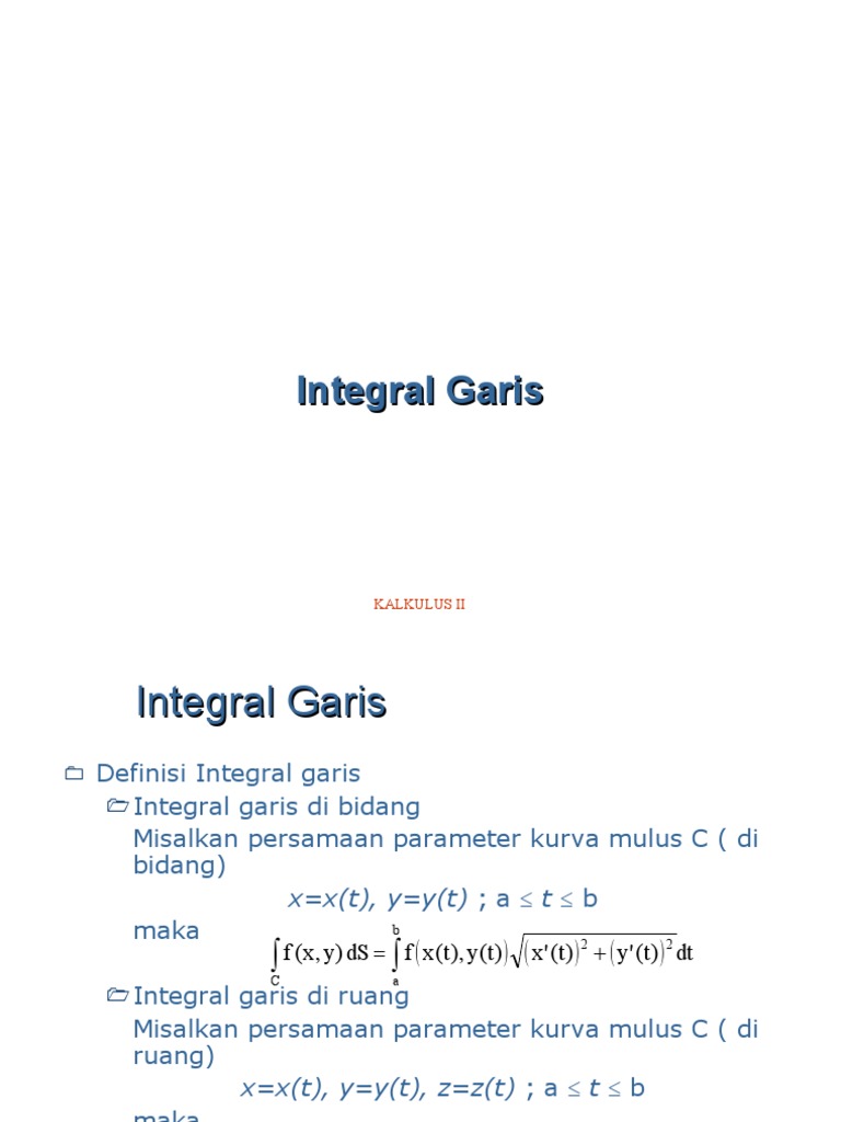 Integral Garis dan Kurva Mulus | PDF