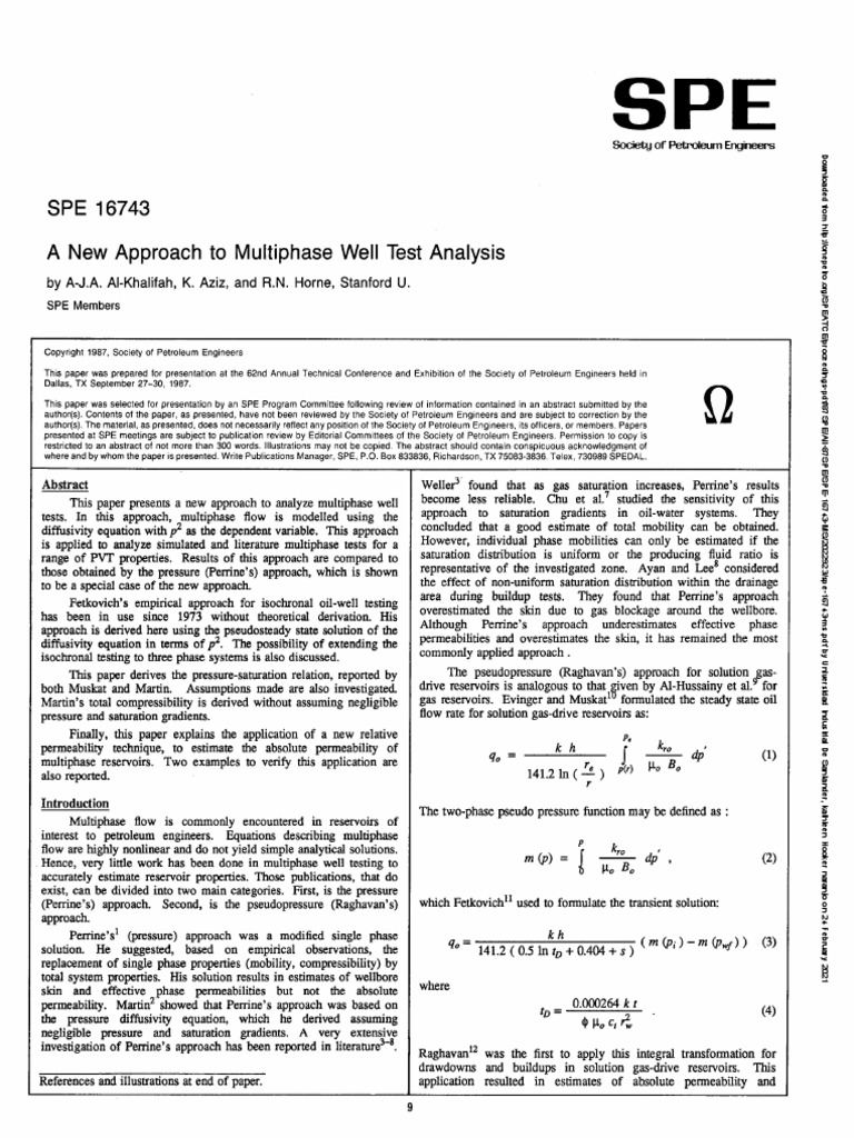 Well Testing Multiphase Spe-16743-Ms | PDF | Fluid Dynamics | Petroleum ...