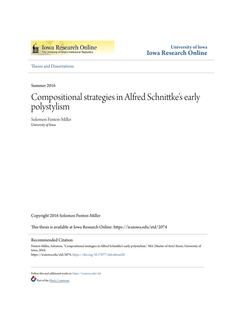 ANALISIS COMPOSITOR - SCHNITTKE - Solomon Fenton-Miller - Compositional ...