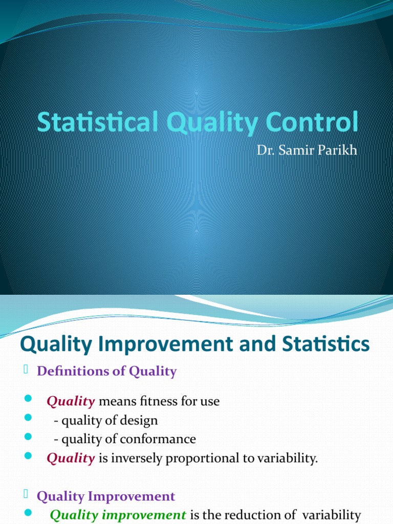 Statistical Quality Control Guide | PDF | Standard Deviation | Statistics