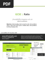 GCSE Ratio Problem Solving Questions | PDF | Ratio | Mathematics