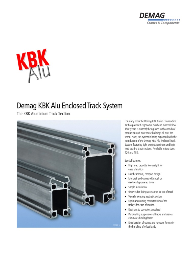 Demag KBK Alu Enclosed Track System | PDF | Crane (Machine ...