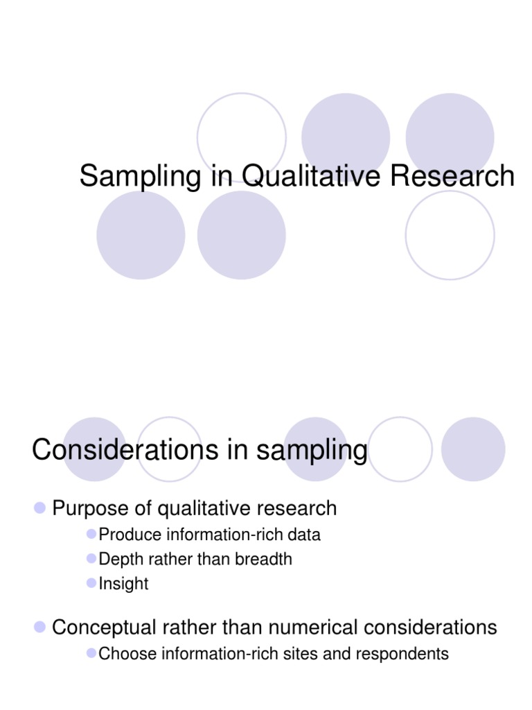 Qualitative Research Sampling Strategies | PDF | Sampling (Statistics ...