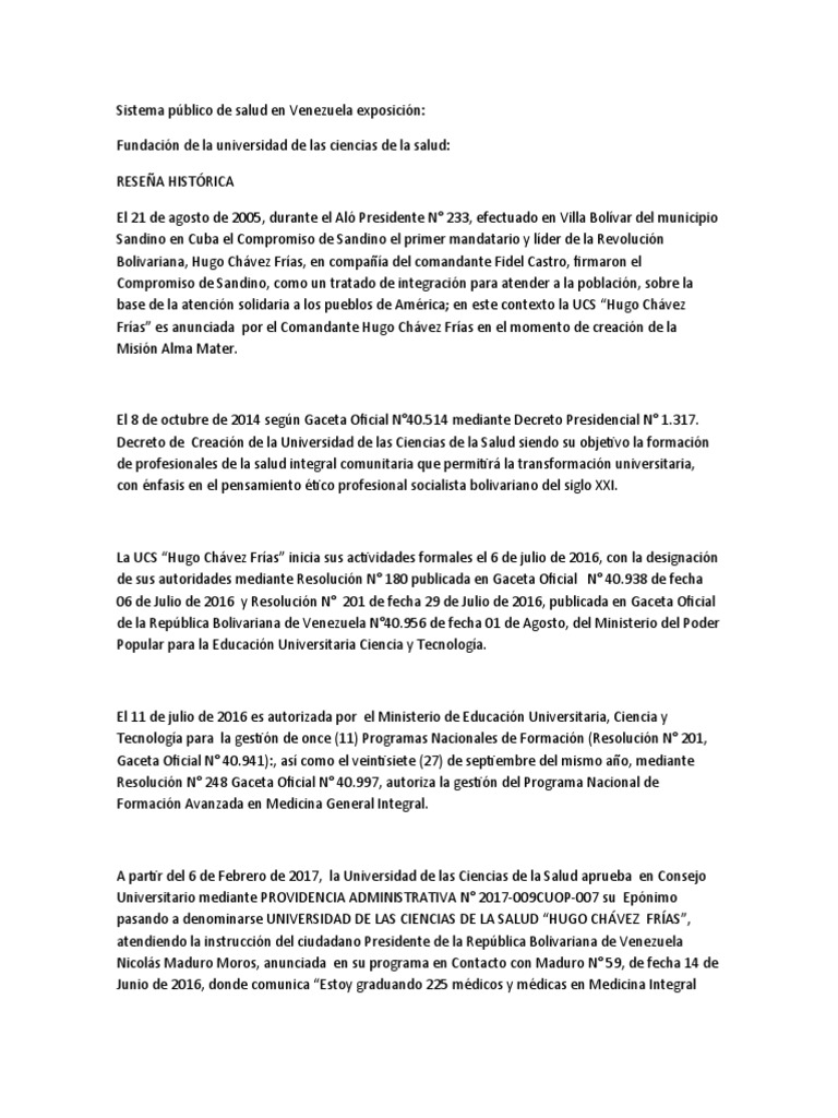 Sistema Público De Salud En Venezuela Exposición Pdf Hospital 0621