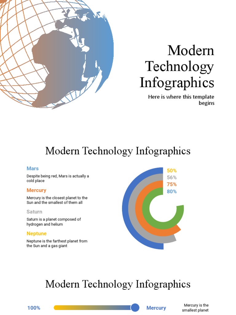 Modern Technology Infographics: Here Is Where This Template Begins | PDF