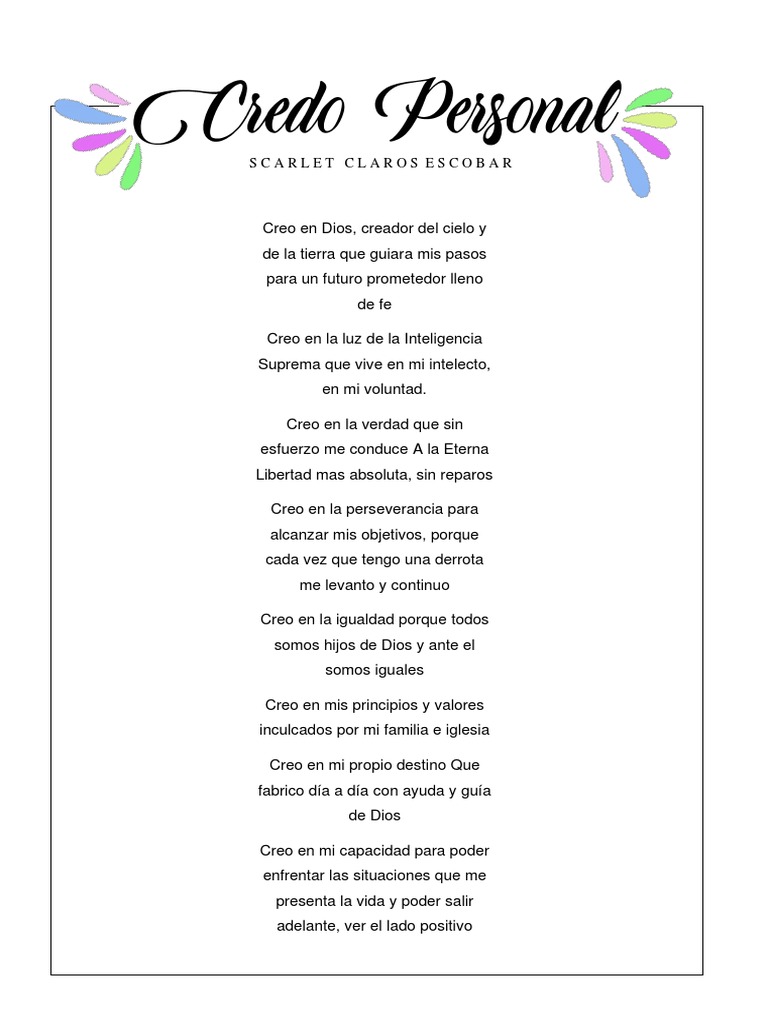 Credo Personal | PDF