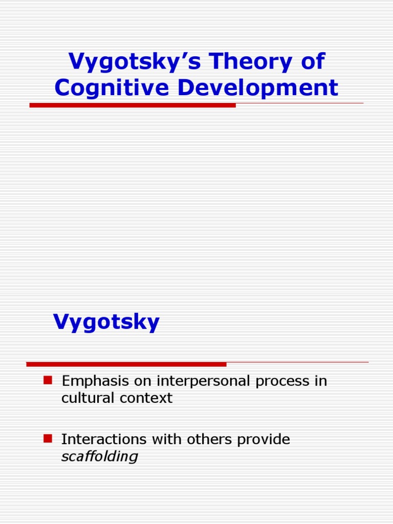 Vygotsky's Theory of Cognitive Development | PDF | Cognitive ...