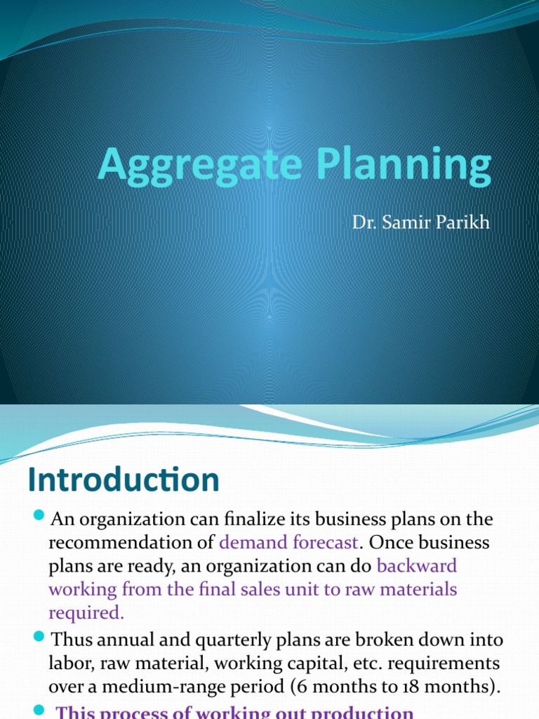 3 Aggregate Planning | PDF | Labour Economics | Inventory