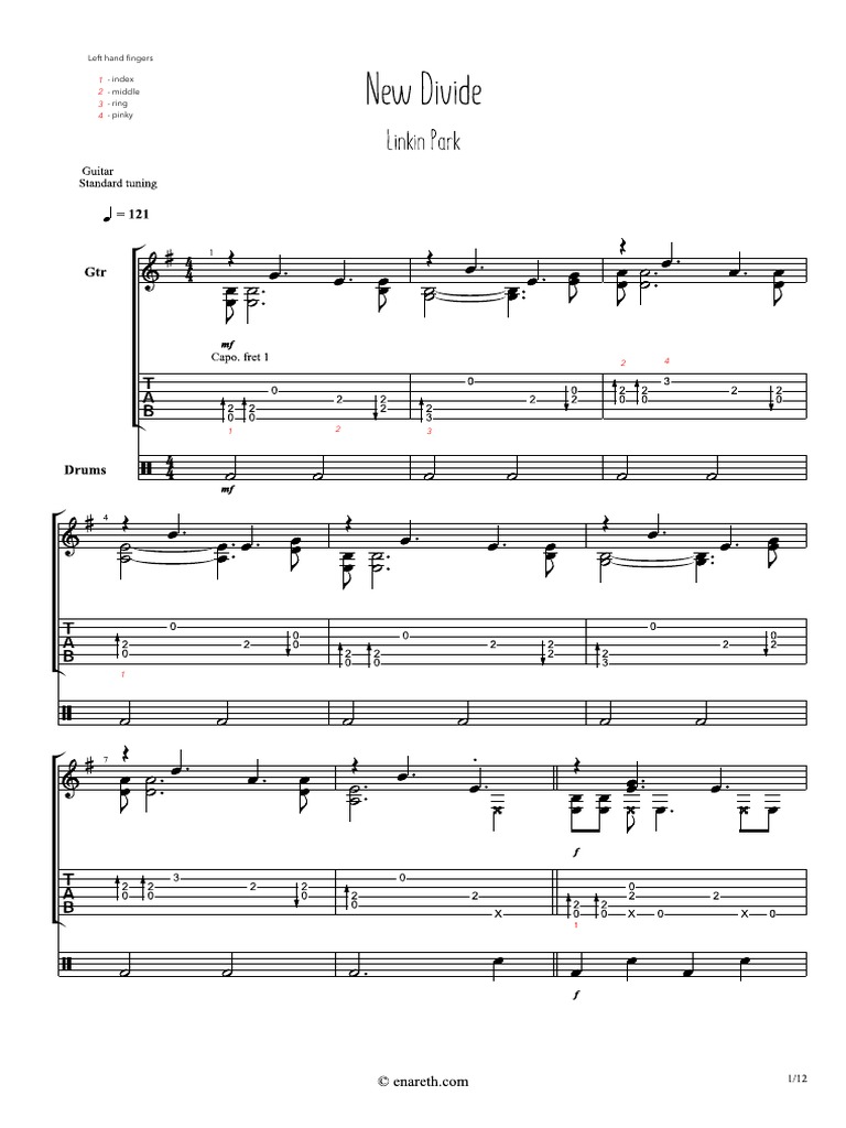 Left Hand Fingers - Index: - Middle - Ring - Pinky | PDF