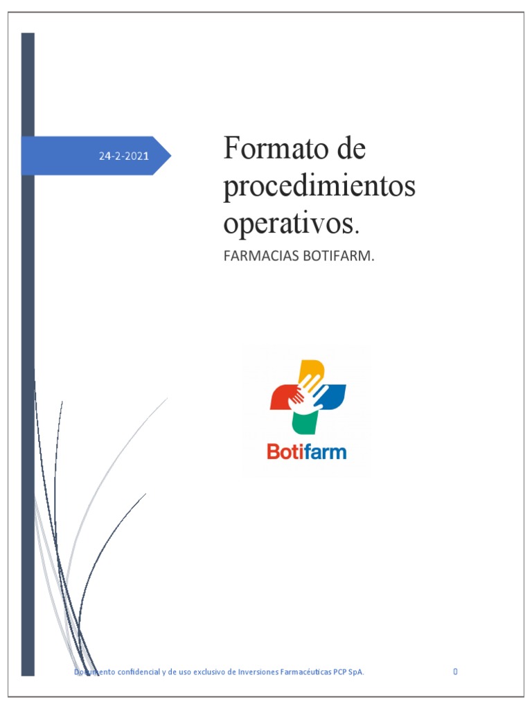 Formato de Procedimientos Operativos Estandar | PDF | Farmacia ...