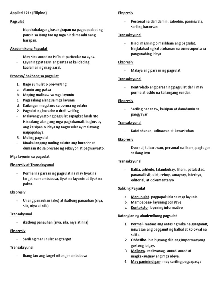 FILIPINO and RESEARCH Reviewer | PDF