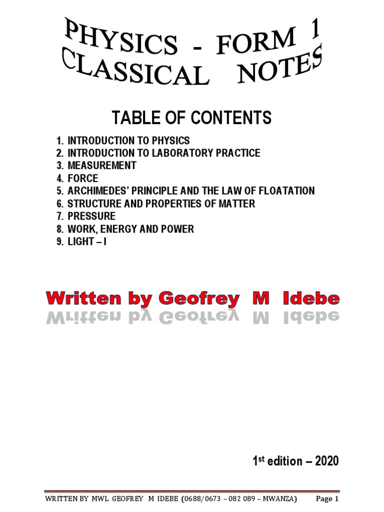 Idebe Physics From 1 | PDF | Density | Volume