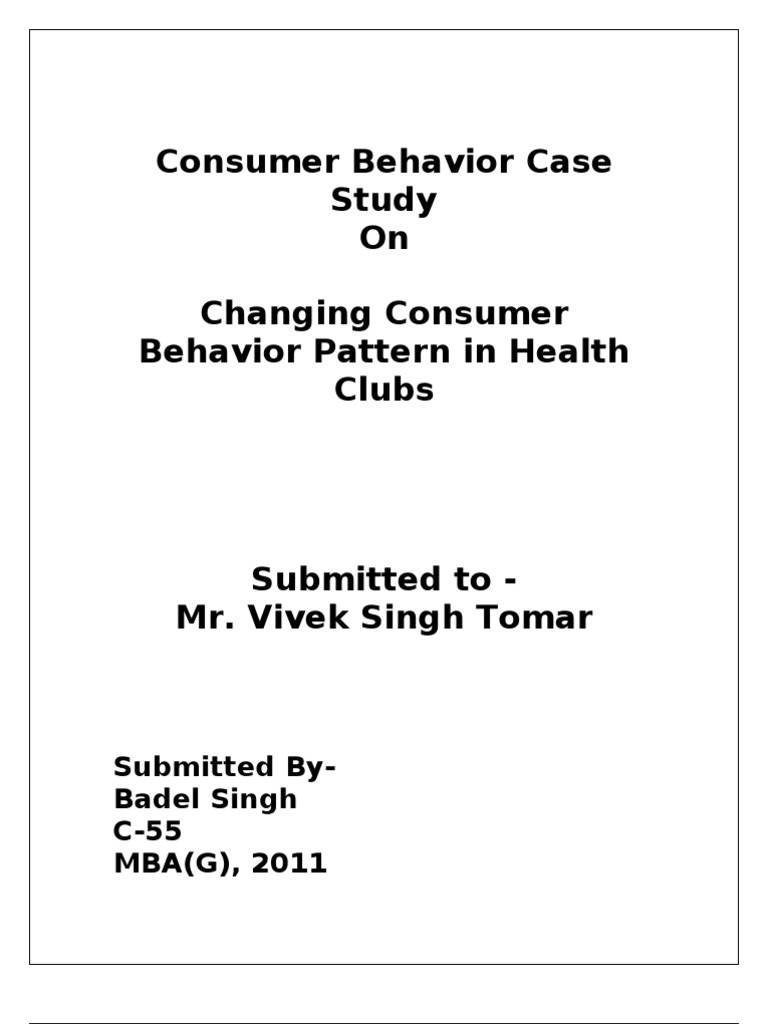 Consumer Behavior in Health Clubs Post-Pandemic | PDF | Physical ...