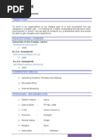 Imran Khan CV 2 | PDF | Peshawar | Software