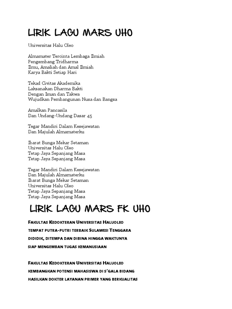 Mars UHO dan FK UHO | PDF