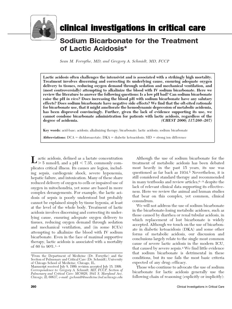 Bic e Acidose Lactica | PDF | Shock (Circulatory) | Lactic Acid