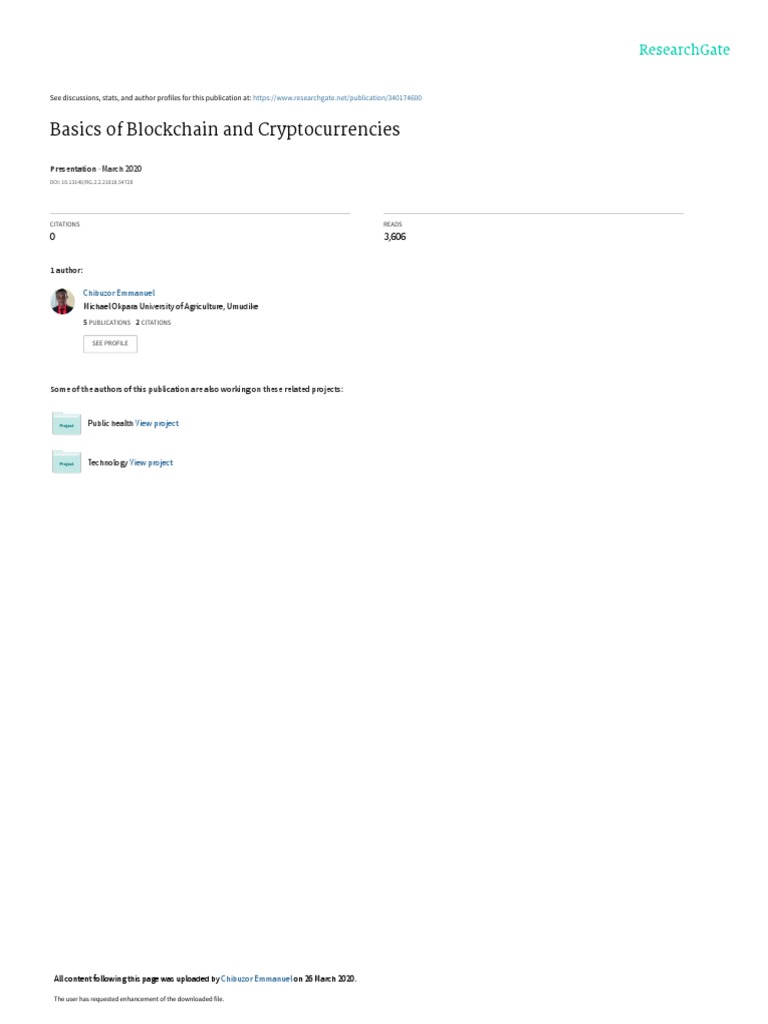 Basics of Cryptocurrency | PDF | Cryptocurrency | Bitcoin