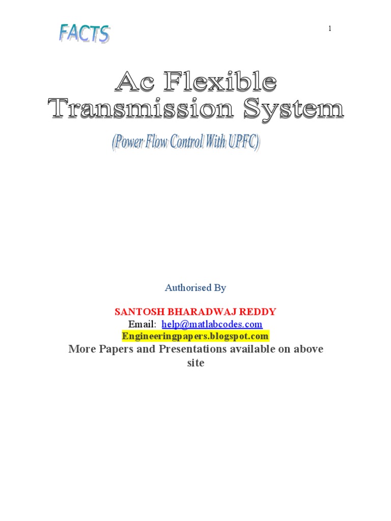 Power Flow Control With Upsc | PDF | Electric Power Transmission ...