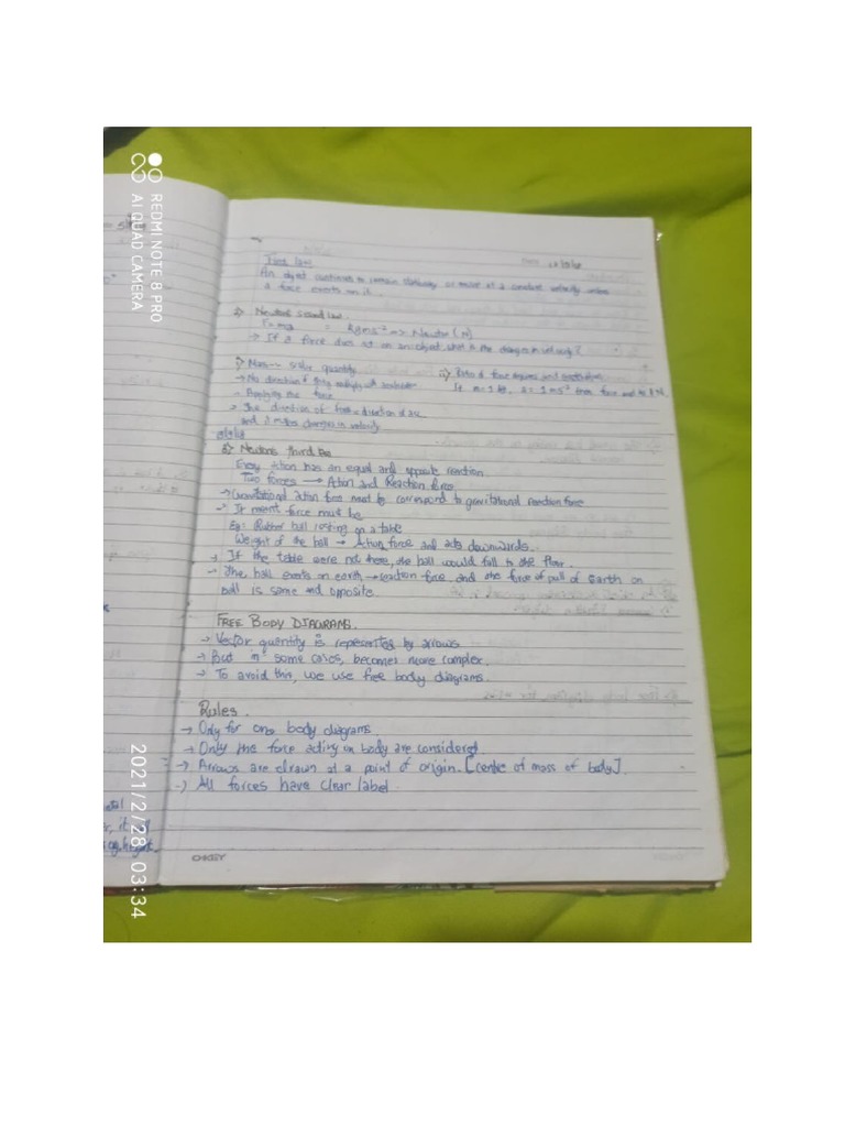 Ib Physics Kinematics Modelling Notes | PDF