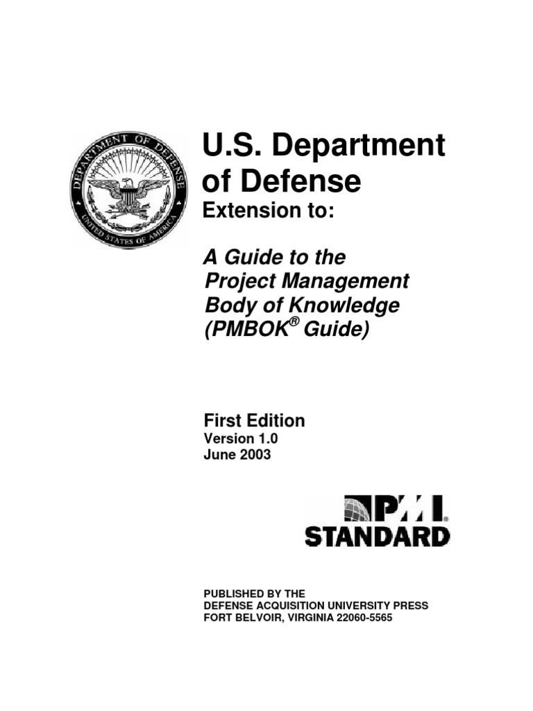 DoD Program Management Handbook | PDF | Project Management | Risk ...
