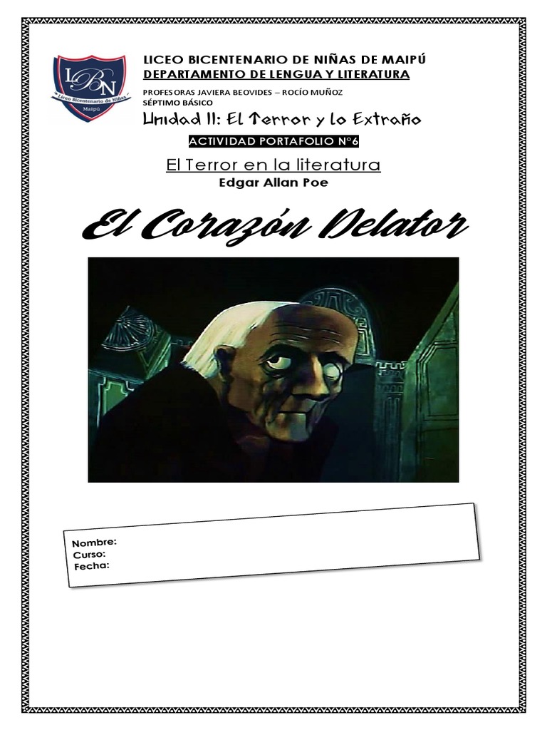 Guía N°6 - Corazón Delator - Edgar Allan Poe - PdfToWord | PDF | Edgar ...