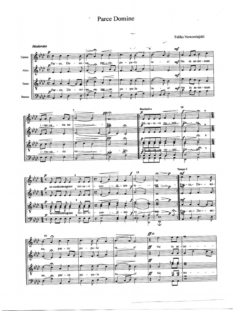 Parce Domine Di Feliks Nowowiejski | PDF