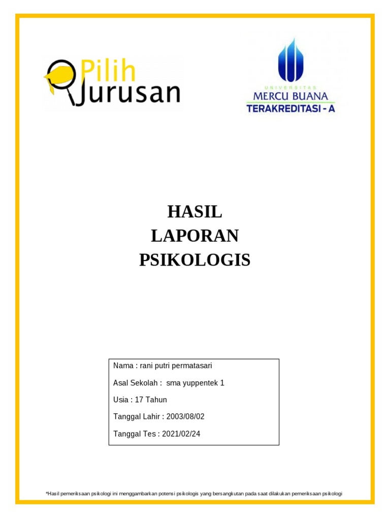 Psikogram Iq Minat Rani Putri Permatasari Sma Yuppentek 1 60db320c41f9 ...