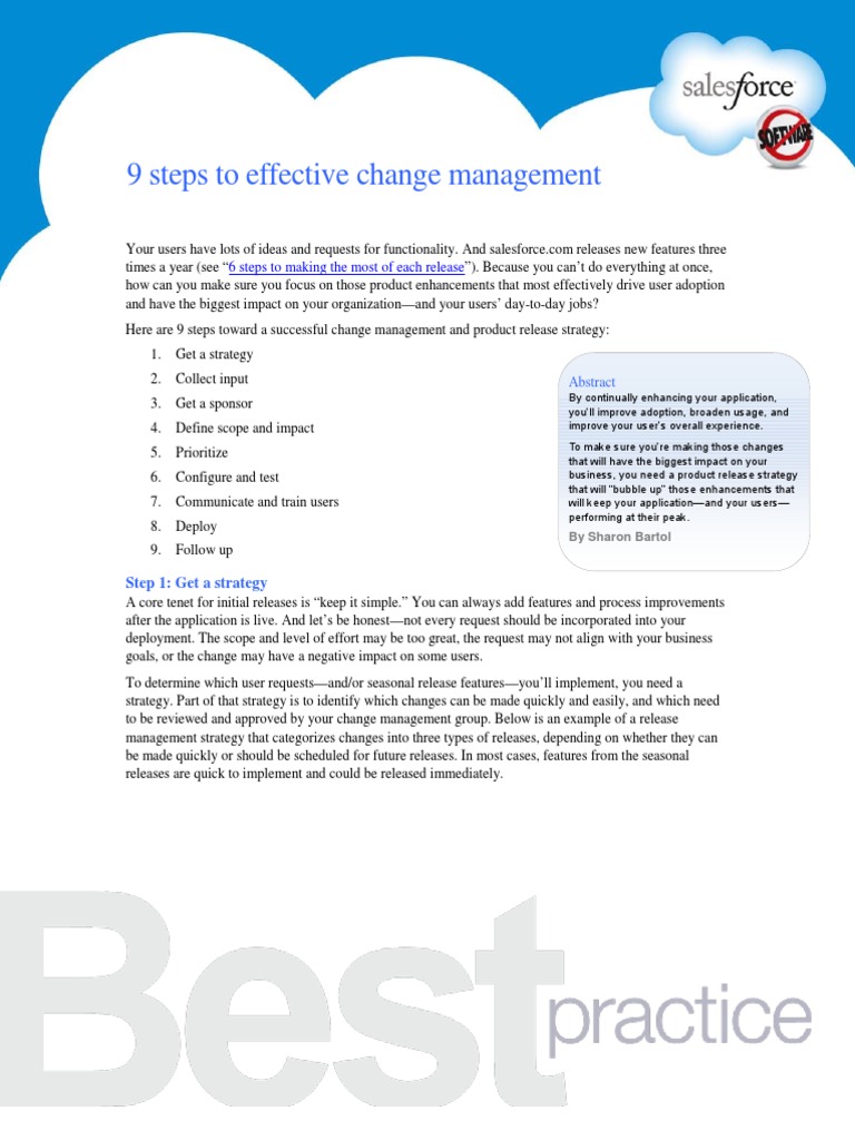 Effective Salesforce Change Management | PDF | Change Management ...