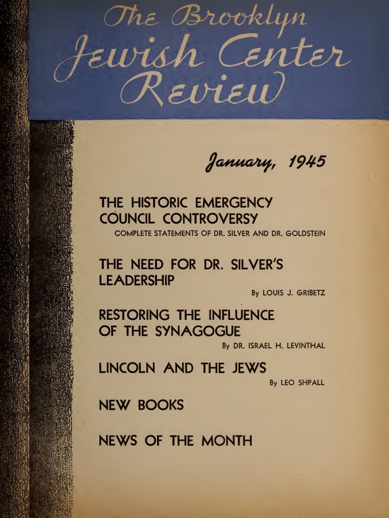 Brooklyn Jewish Center Review, Vol. 26 No. 20 | Download Free PDF ...