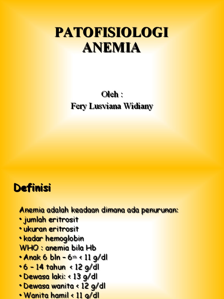 Patofisiologi Anemia | PDF