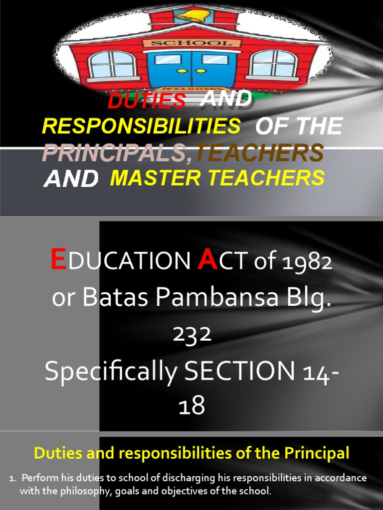 Duties: Responsibilities Master Teachers | PDF | Teachers | Human Nature