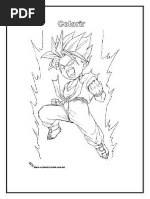 Dragon Ball Z Para Colorir Trunks