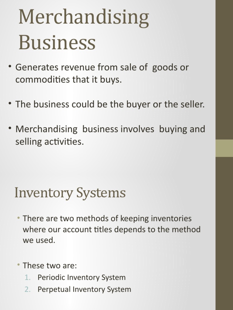 Merchandising & Inventory Systems Guide | PDF | Discounts And ...