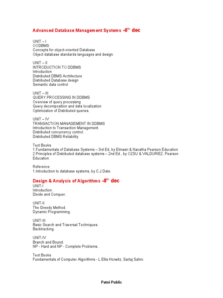 M Tech Syllabus | Download Free PDF | Databases | Cryptography