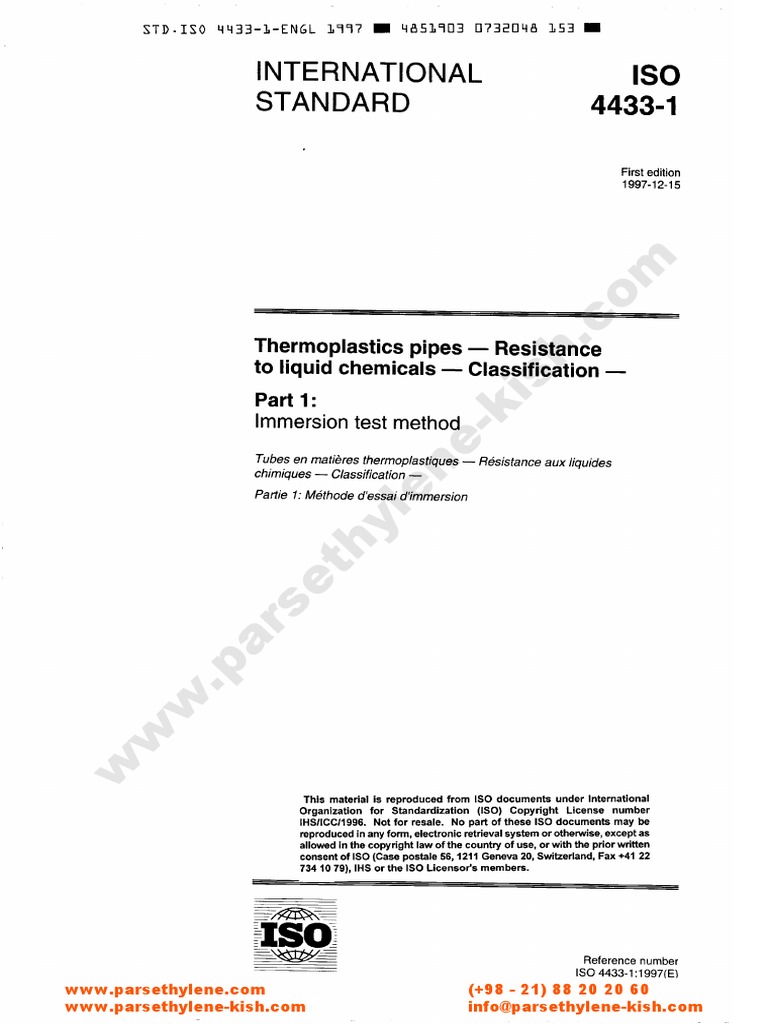 Iso 4433-1 (1997) | PDF