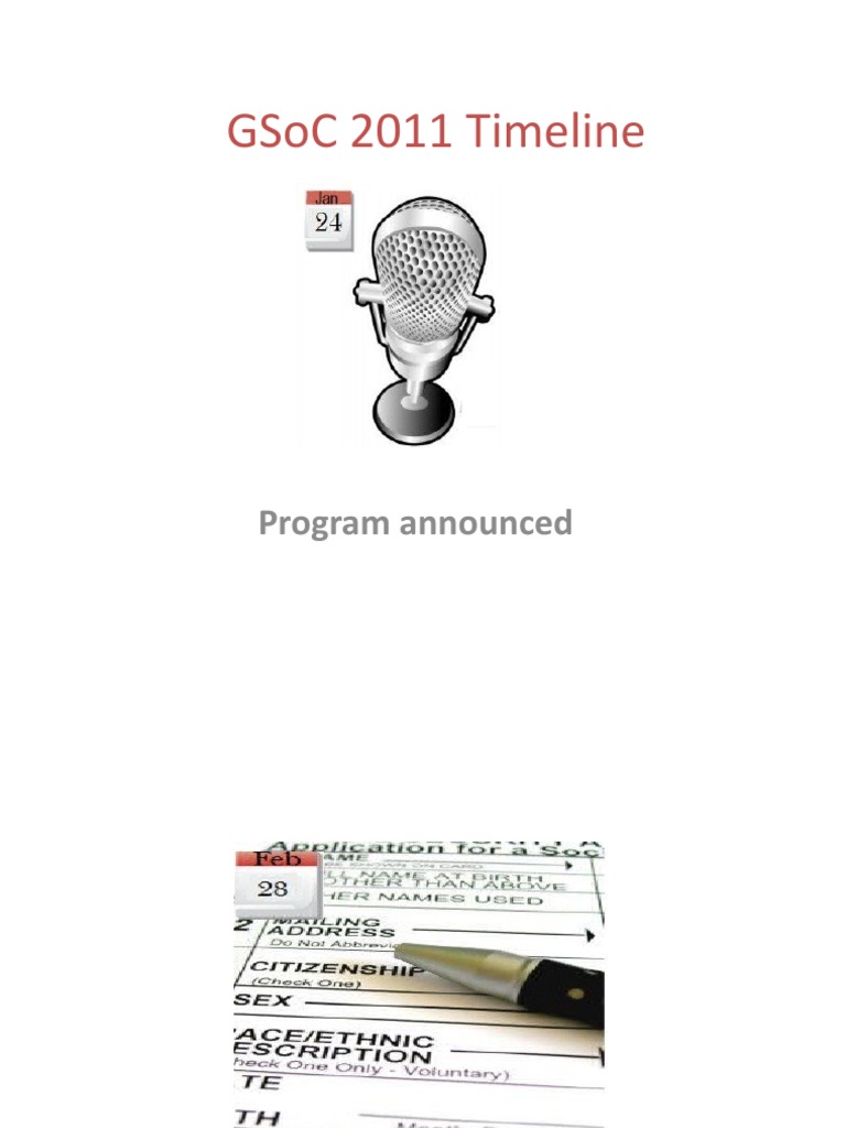 Gsoc 2011 Timeline: Program Announced | PDF