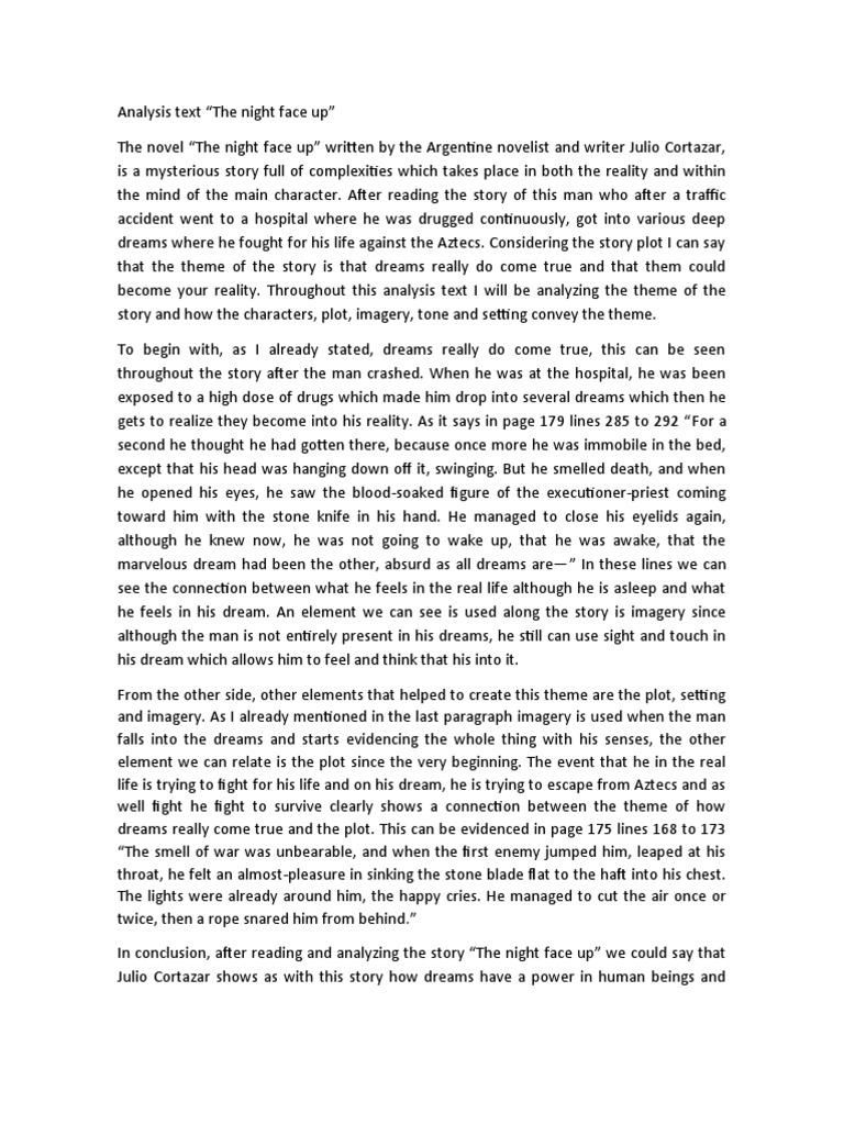 Analyzing Themes in "The Night Face Up" | PDF | Dream