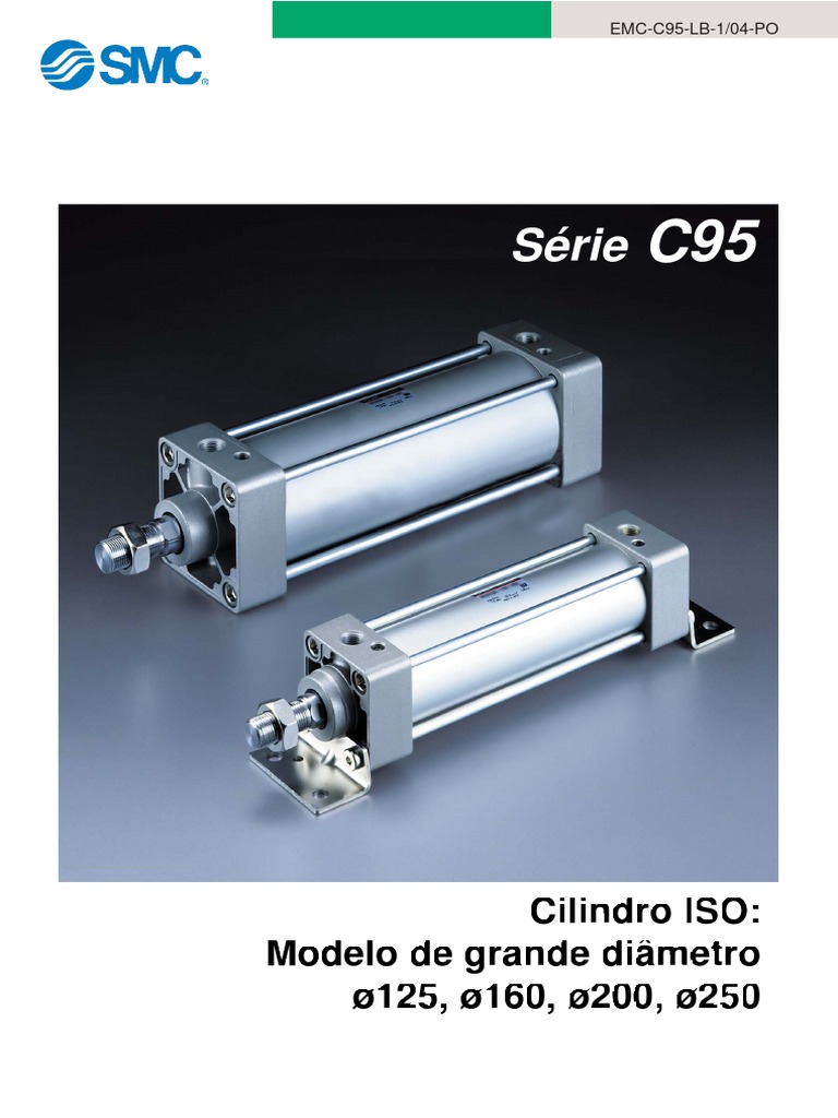 Manual Cilindro Serie C95 SMC Português | PDF | Parafuso | Quantidades ...
