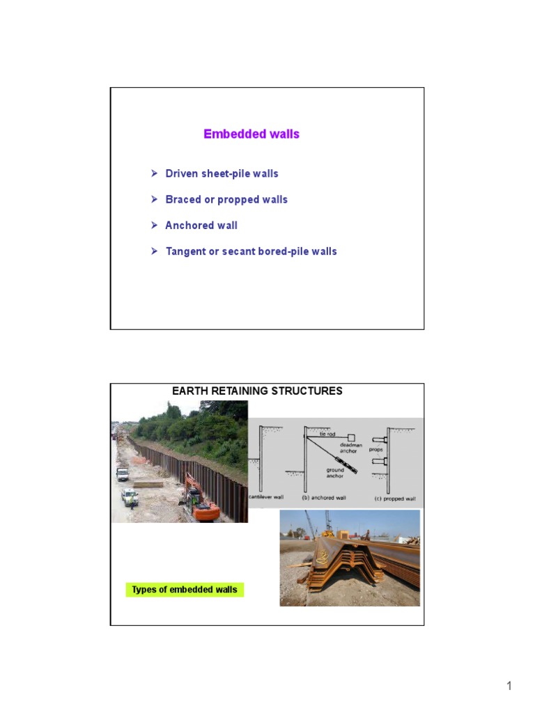 Embedded Walls - Penetration Depth | PDF