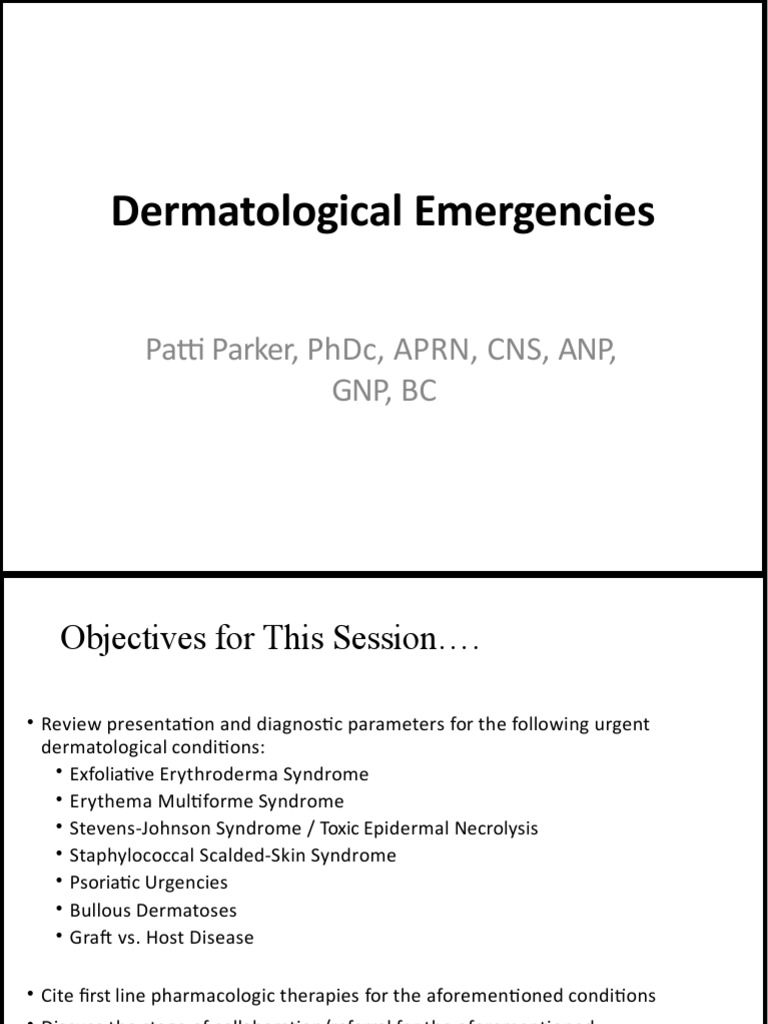 Dermatologic Emergencies 2016 | PDF | Psoriasis | Cutaneous Conditions