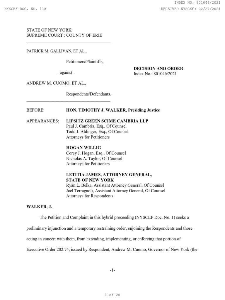 Nyscef Doc. No. 118 | Download Free PDF | Appeal | Equal Protection Clause