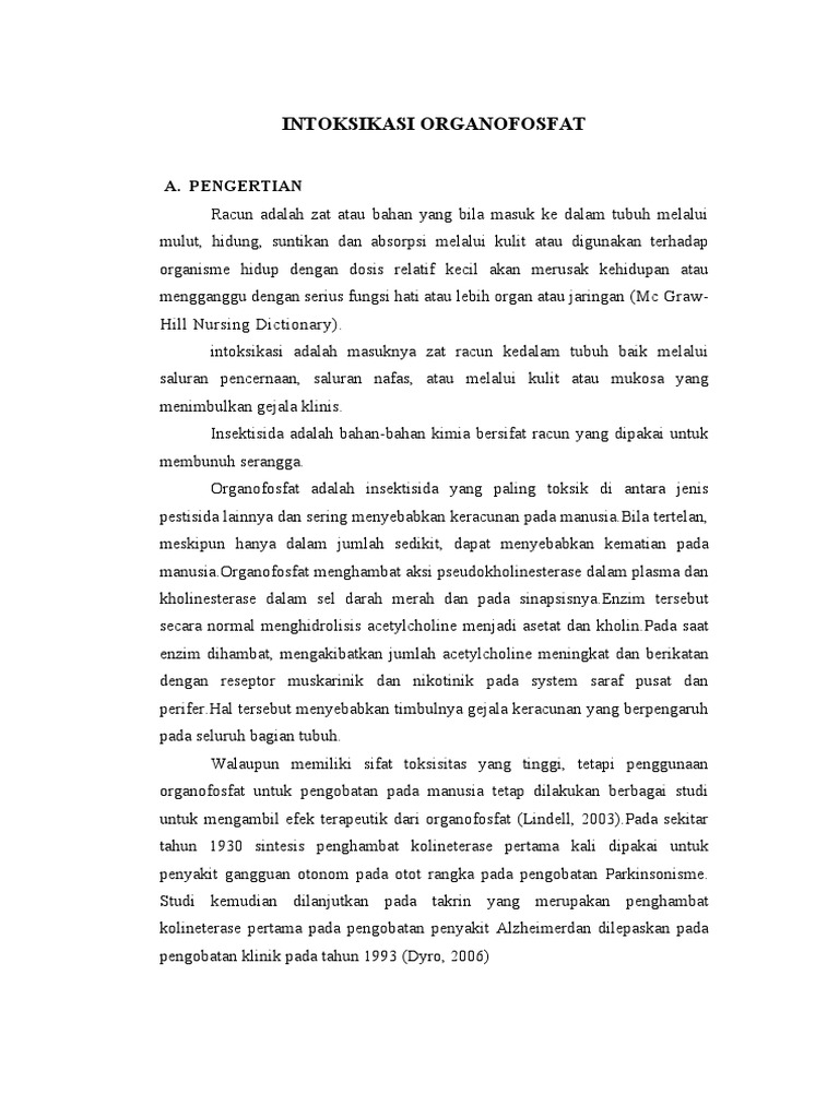 Intoksikasi Organofosfat | PDF