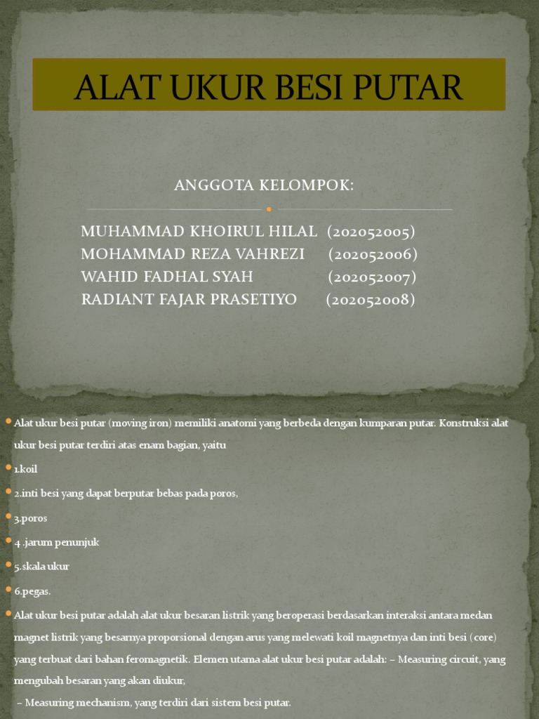 Alat Ukur Besi Putar | PDF